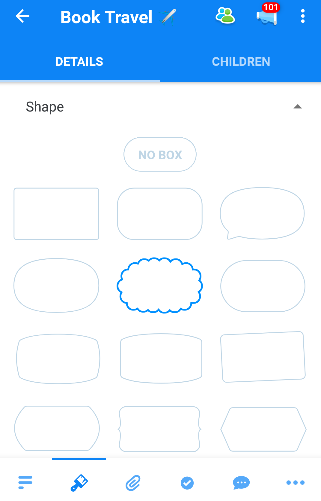 Creating a new Mind Map (iOS and Android)