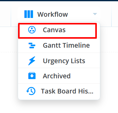Task Boards: Canvas view
