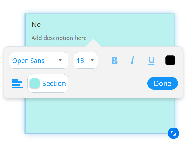 Creating Whiteboard sections