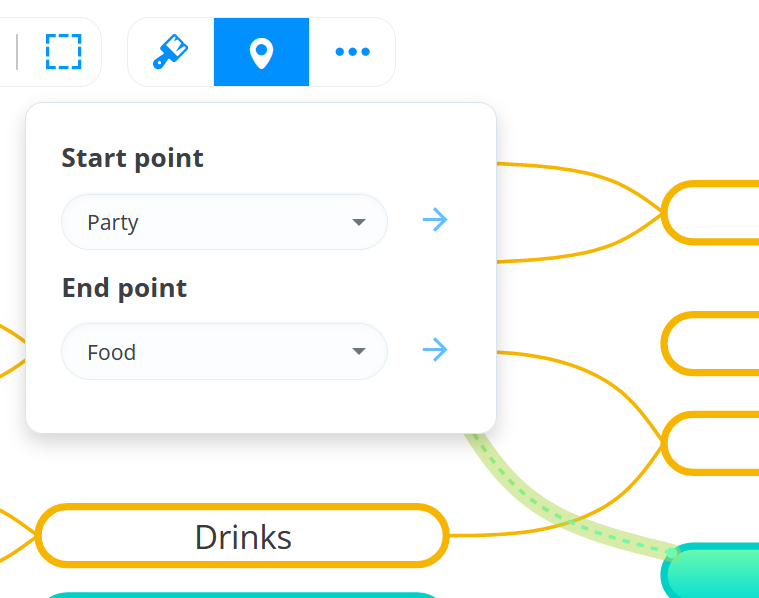 Arrows in Mind Maps (create relationships between branches)