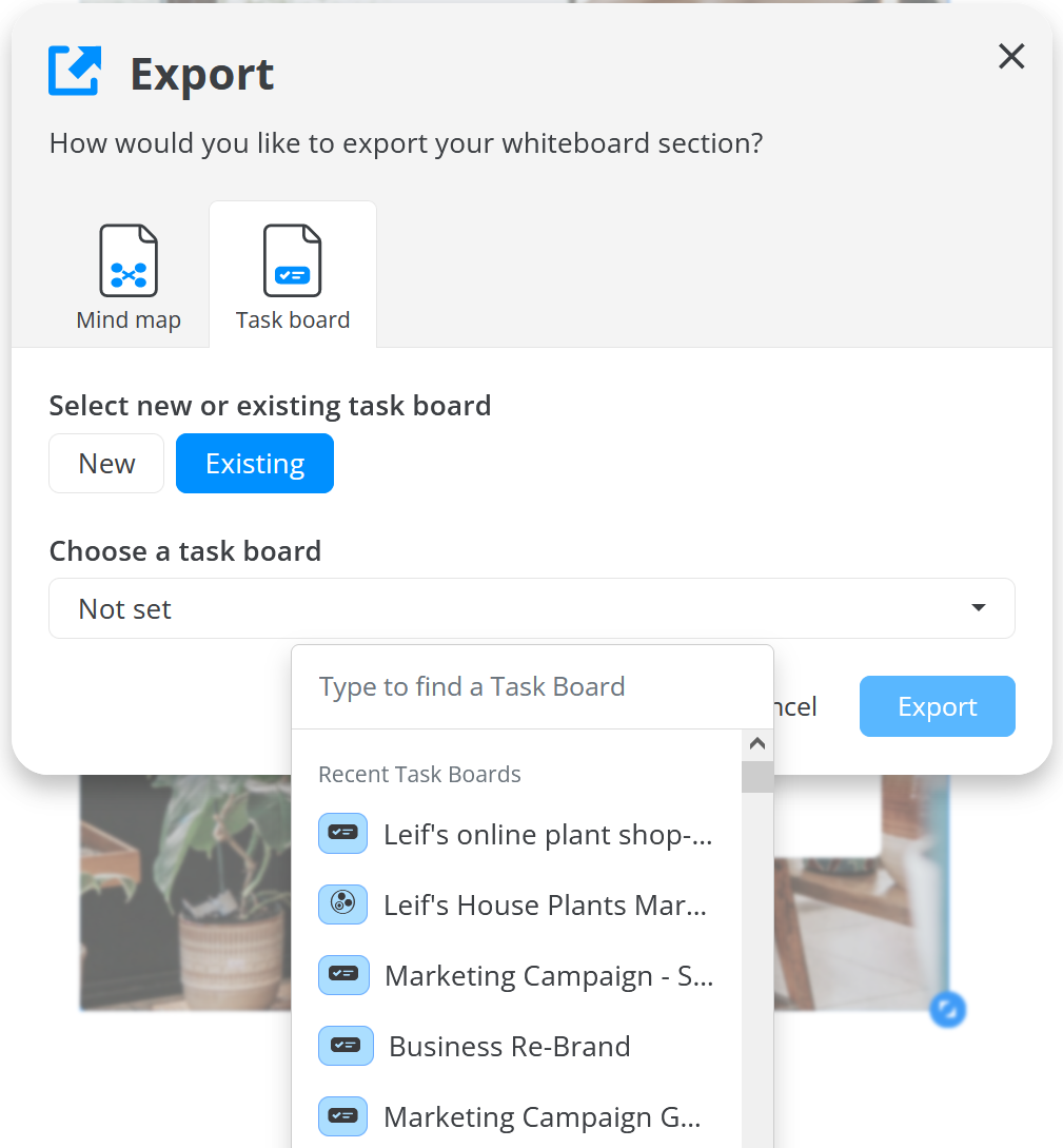 Creating Whiteboard sections