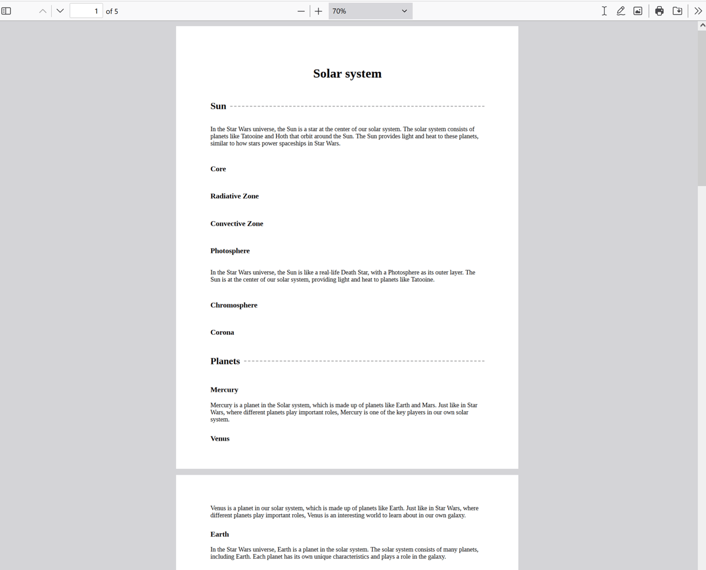 Exporting your Mind Map from a Document view