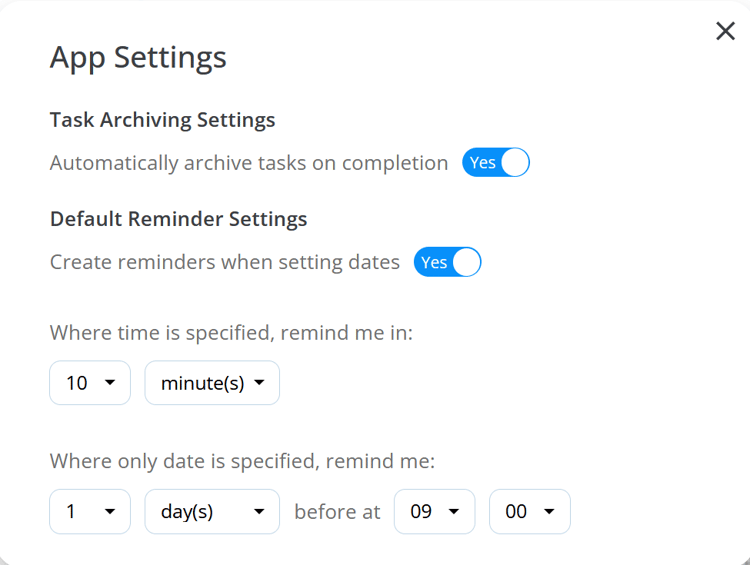 Archiving Tasks