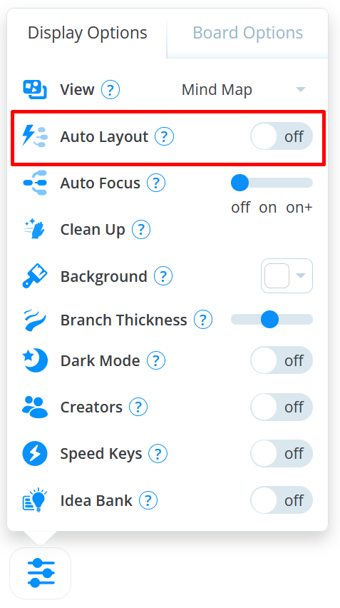 Freehand mode and control points in Mind Maps