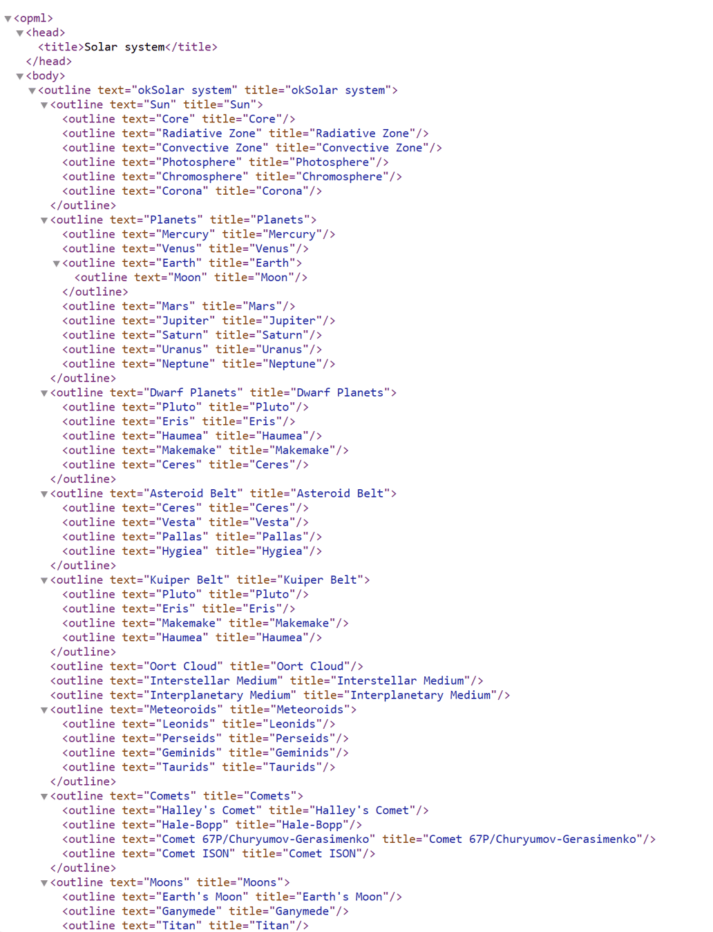 Exporting your Mind Map as an OPML file