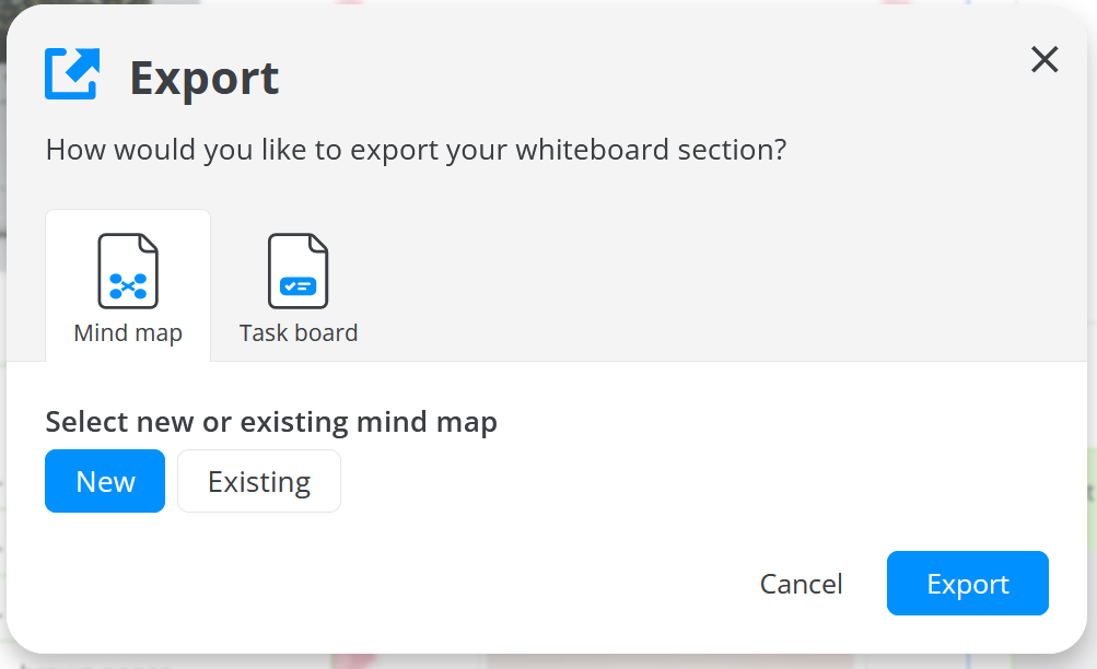 Creating Whiteboard sections