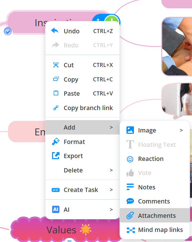 Adding a citation reference Mind Maps