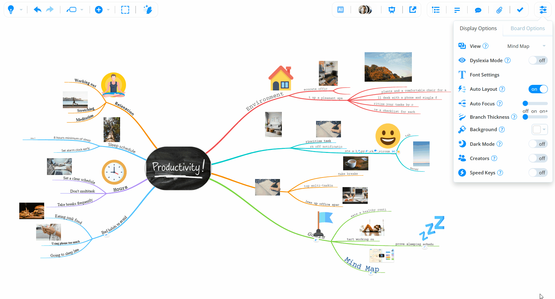 Mind Map Branch Thickness