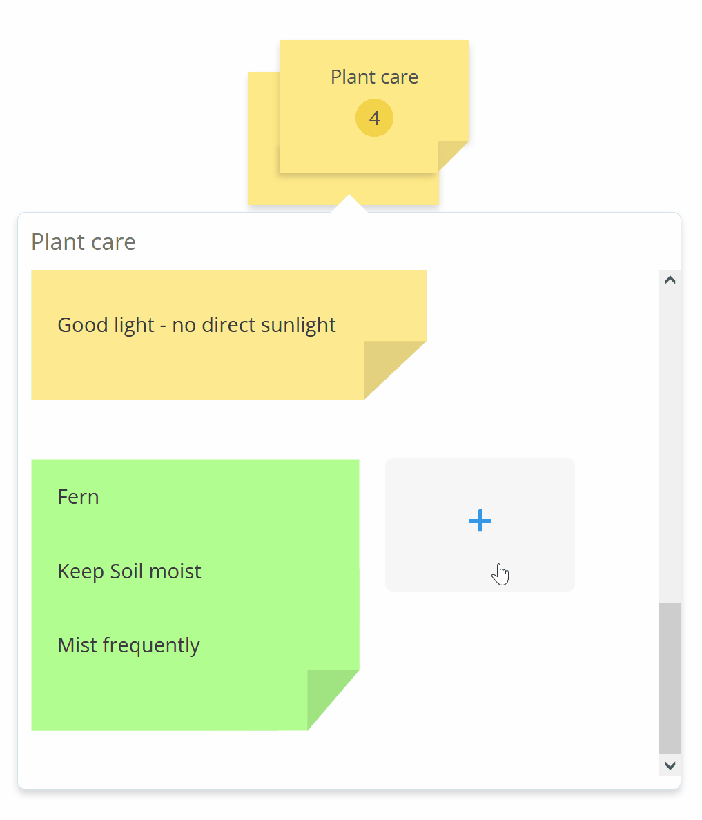 Whiteboard sticky notes