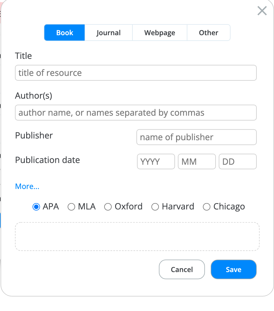 Adding citation references to Mind Maps