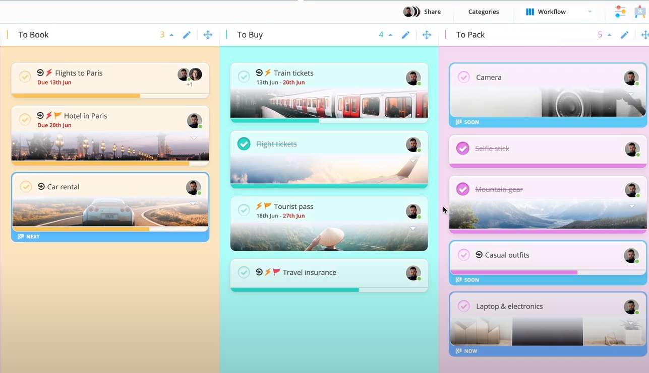 Dyslexia view in Task Boards