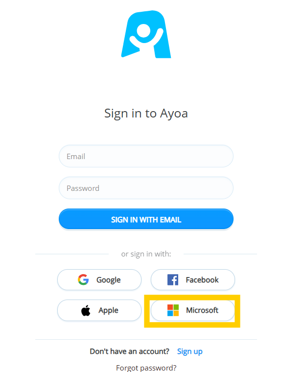 AYOA Microsoft Login Integration