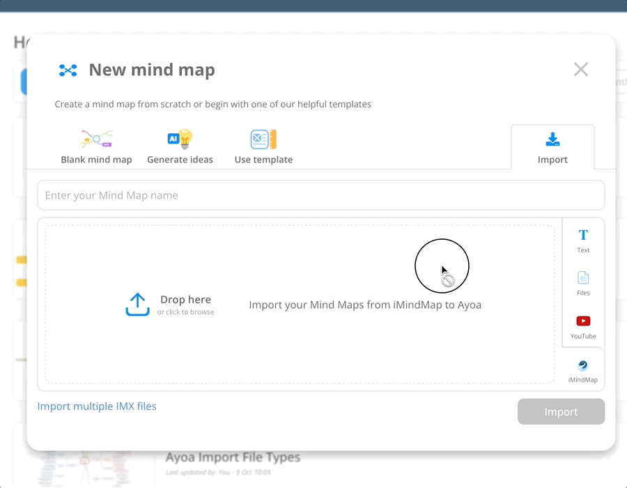 Import iMindMap Files into Ayoa